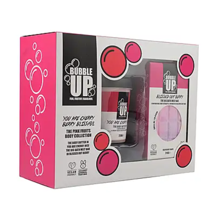 Bubble Up Pink Fruits Body Collection – Cherry Berry Bliss Set - Belleza